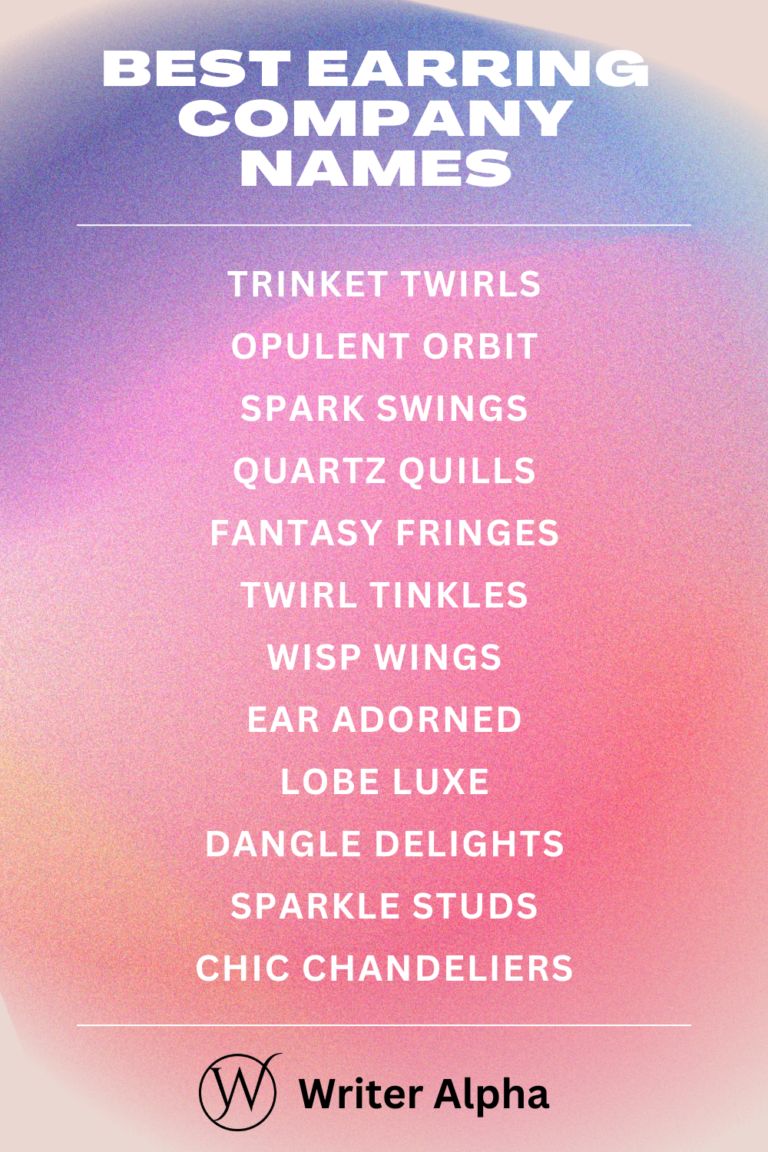 3000+ Earring Business Names + Free AI Business Name Generator